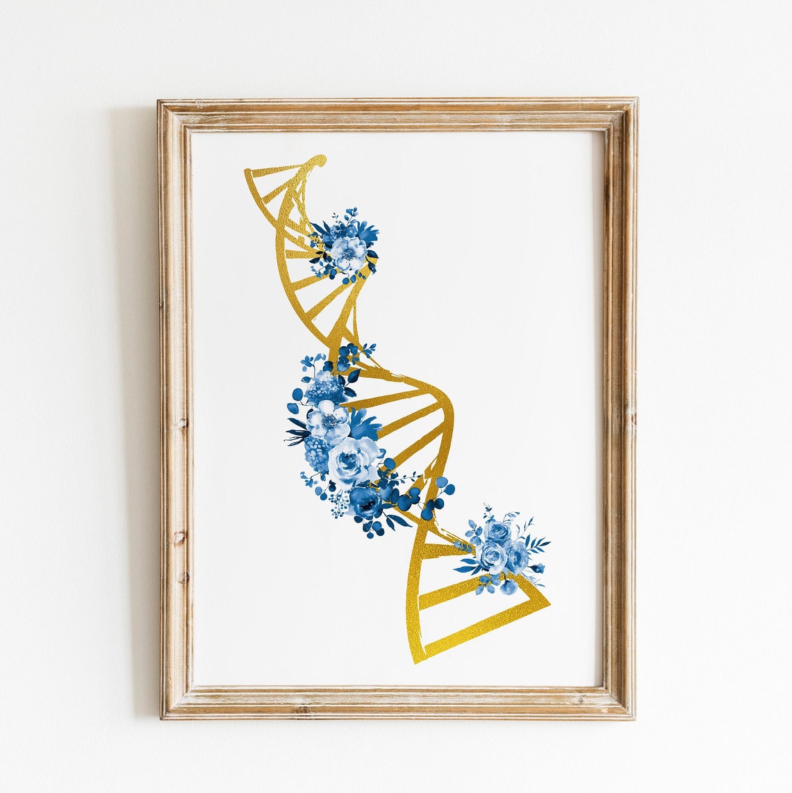 Double Helix Genetic DNA Molecule Art Abstract Biology Art - Etsy
