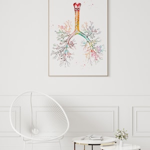 Bronchial Tree Lungs Art Anatomy Alveolar Respiratory System Human ...