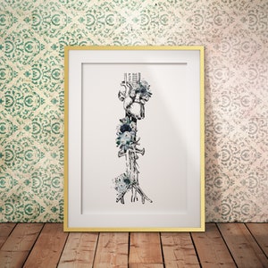 Aorta Vein and Heart Poster Anatomy Surgery Medical Science Watercolor ...