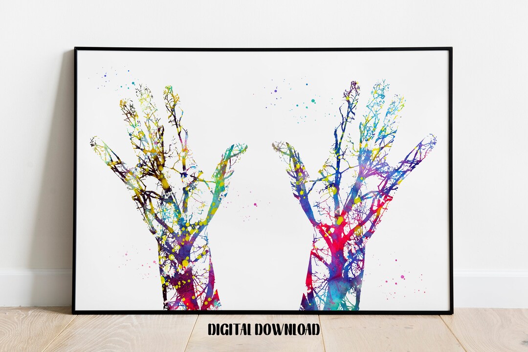 Human Blood Vessels Hand Anatomical Orthopedic Hand Surgery Poster ...