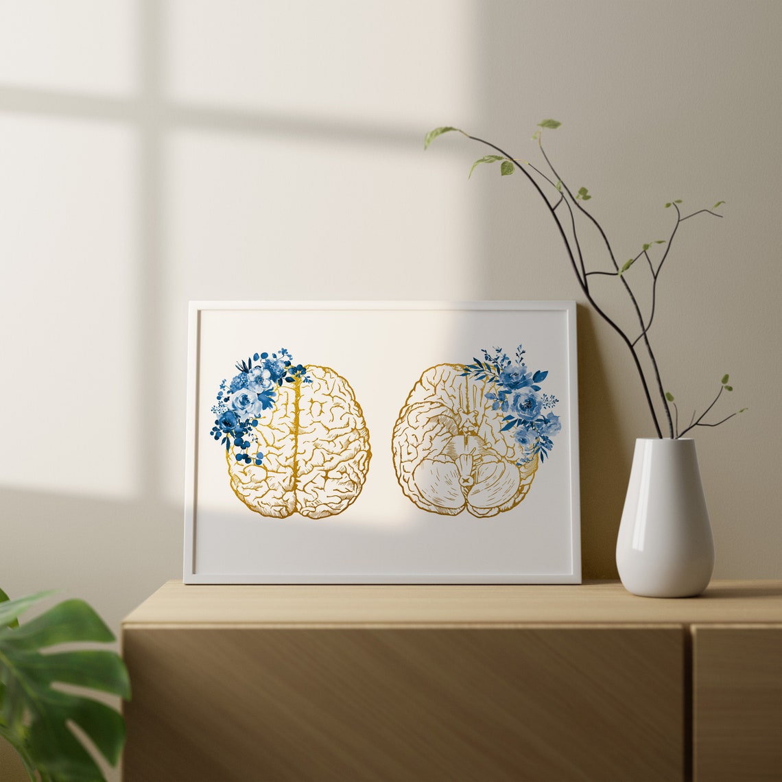 Human Brain Scheme Brain Anatomy Human Brain Science - Etsy