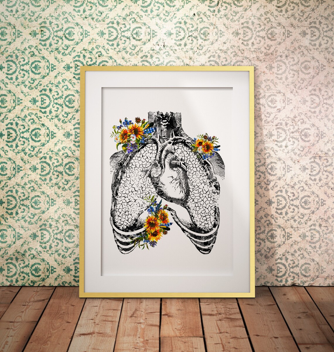 Human Heart and Lungs Anatomy Cardiovascular System Poster - Etsy