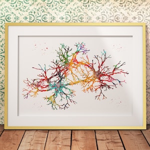 Neuron Cells Neurology Art Abstract Nerve Synapse Poster Science ...