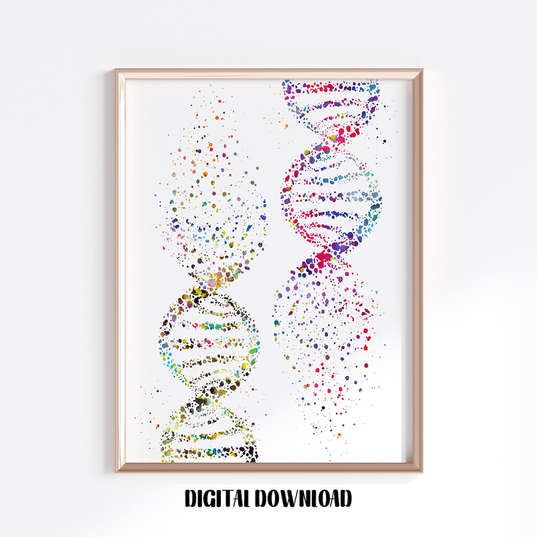 DNA Double Helix Genetic Science Abstract Biology Poster Medical ...