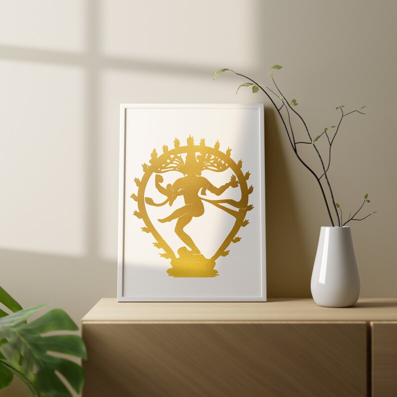 Nataraja Shiva the Lord of Dance Lord Shiva Golden Art Digital - Etsy