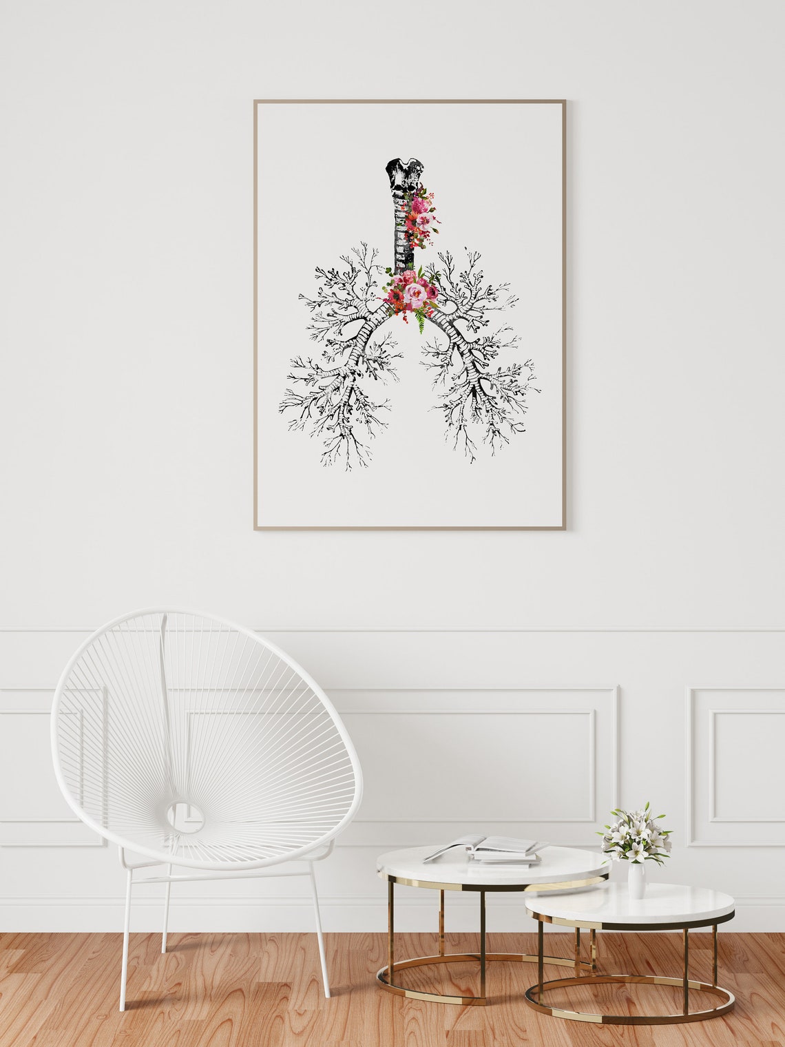 Bronchial Tree Lungs Anatomy Alveolar Respiratory System Human - Etsy