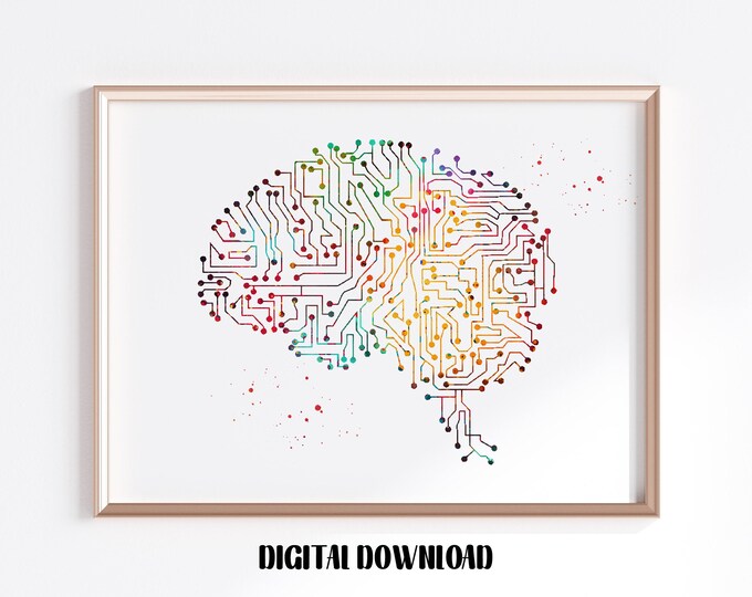 12 Neuroscience Art Posters Neurological Art Cognitive Biology Art ...