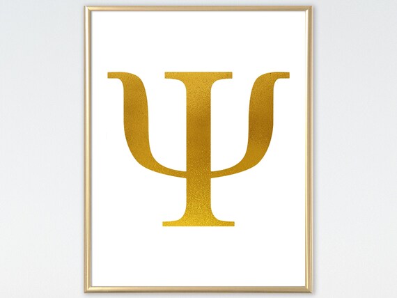 Psychology symbol symbol poster Psychology symbol art psi | Etsy