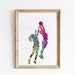 Netball Player Girls Sport Poster Team Sports Watercolor Art Digital ...