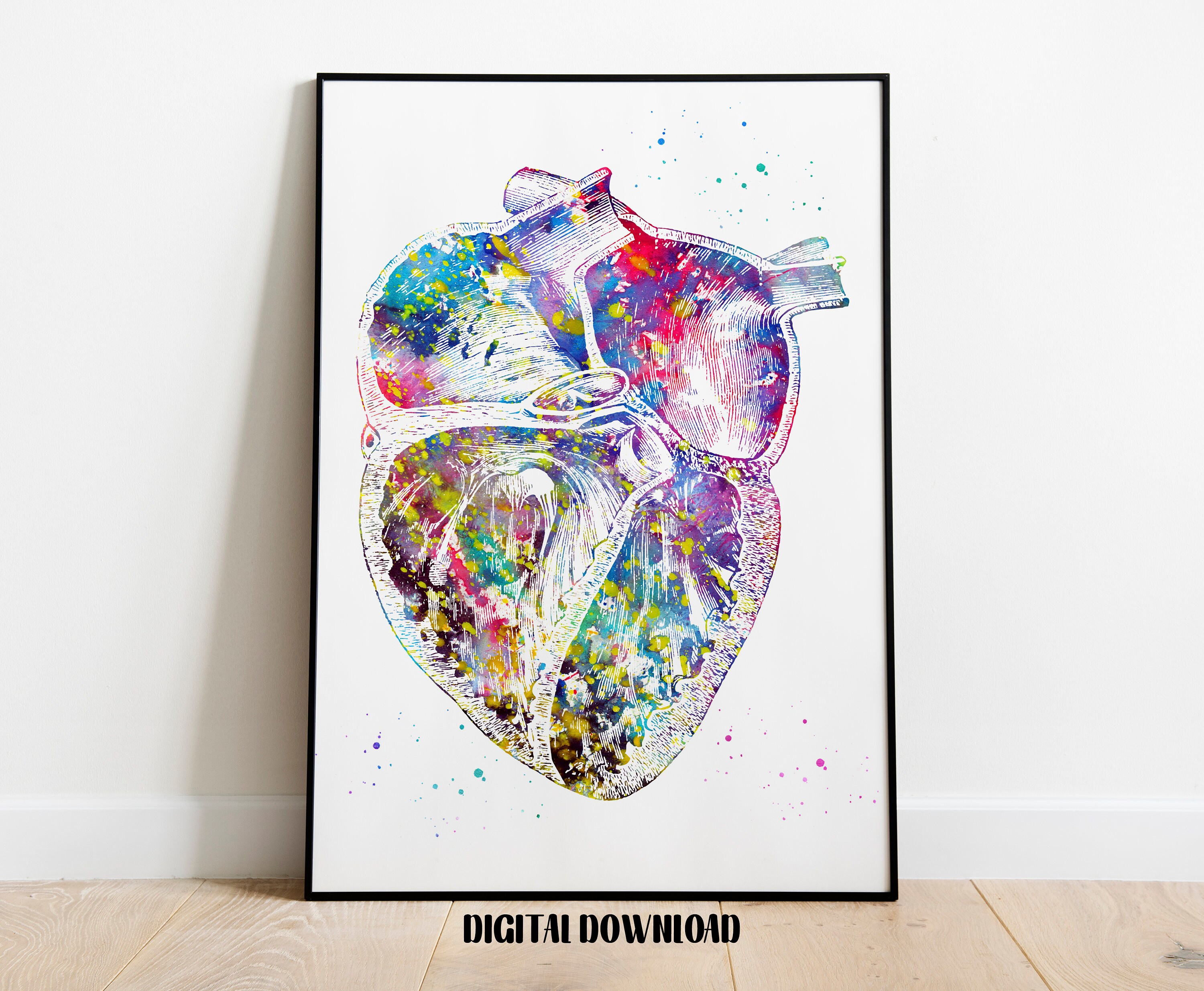 Heart Section the Human Heart Poster Medical Science - Etsy