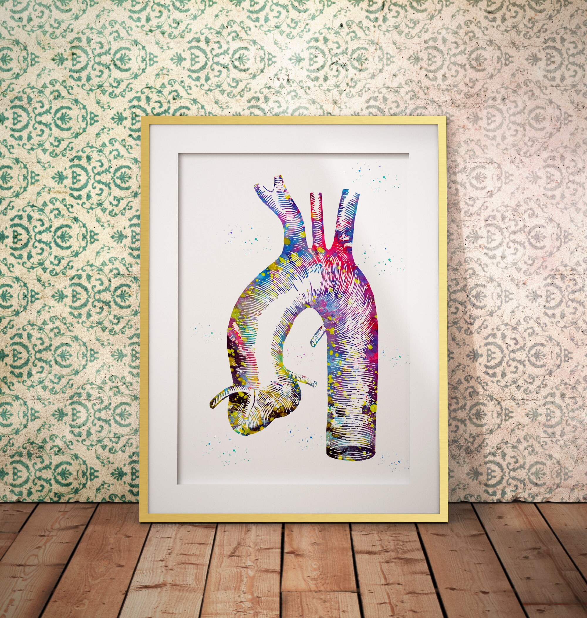 Aorta Connecting Arteries Poster Medical Science Watercolor - Etsy