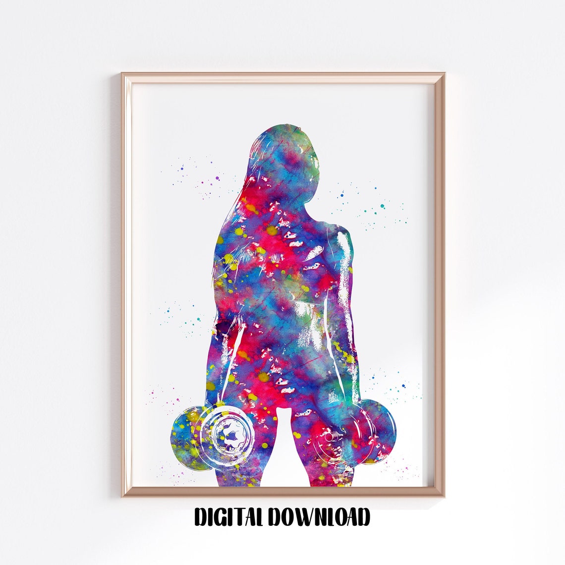 Dumbbell Weightlifting Woman Bodybuilder Gym Art Sport Poster - Etsy