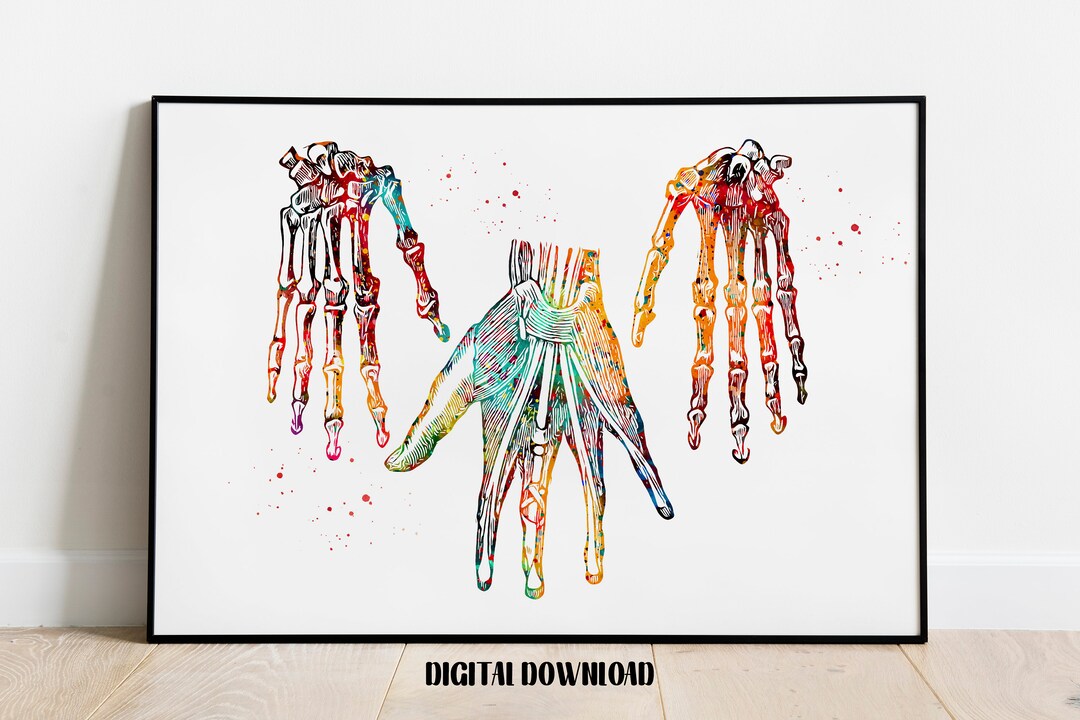 Human Hand Orthopedic Nurse Art Clinic Decor Poster Medical Science ...