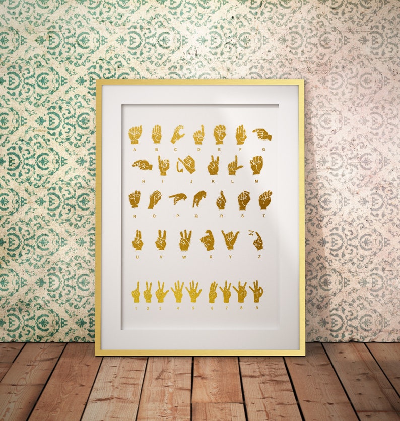 Sign Language Alphabet American Sign Language ASL Manual - Etsy