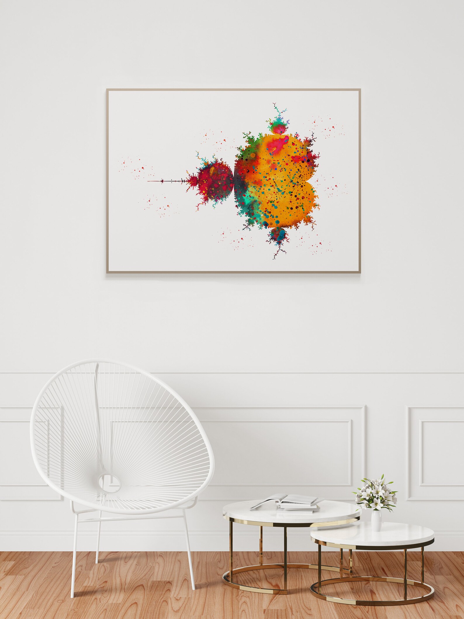Mandelbrot Set Fibonacci Sequence Poster Science Watercolor Etsy