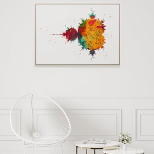 Mandelbrot Set Fibonacci Sequence Poster Science Watercolor Digital ...