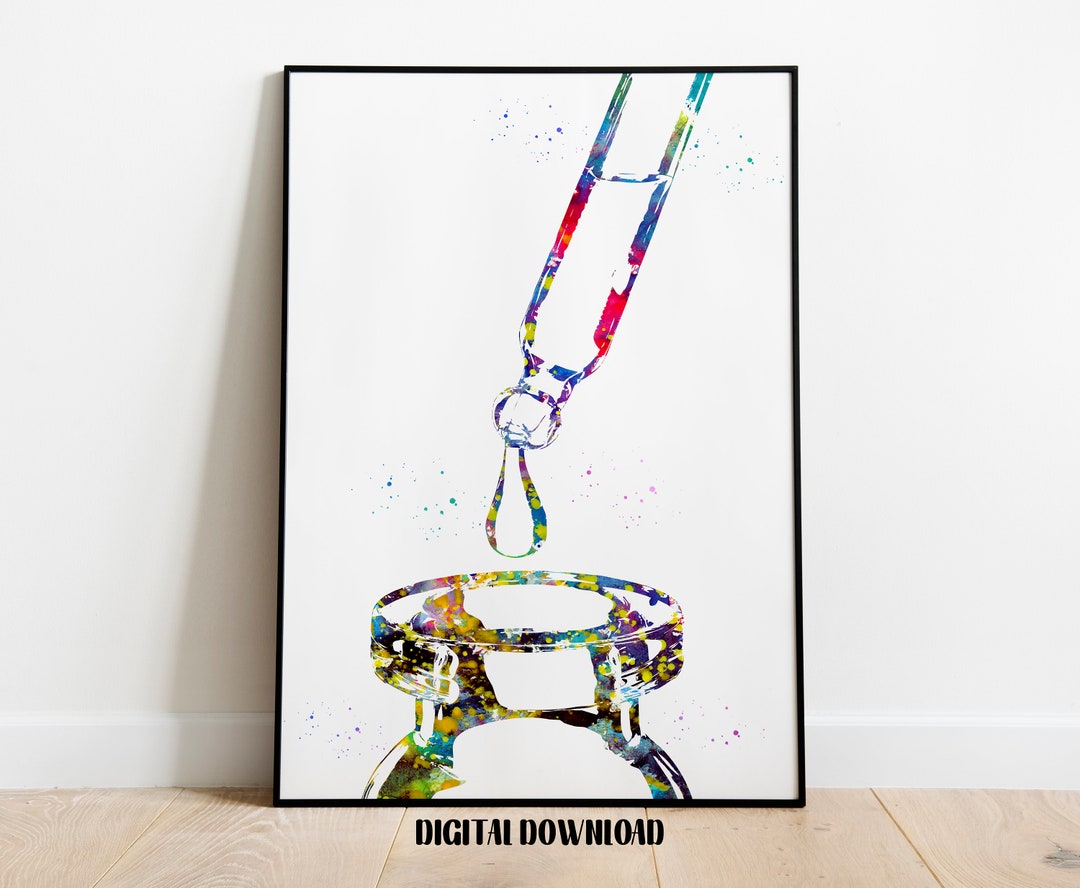 Vial and Pipette Dropper Poster Medical Science Watercolor Digital ...