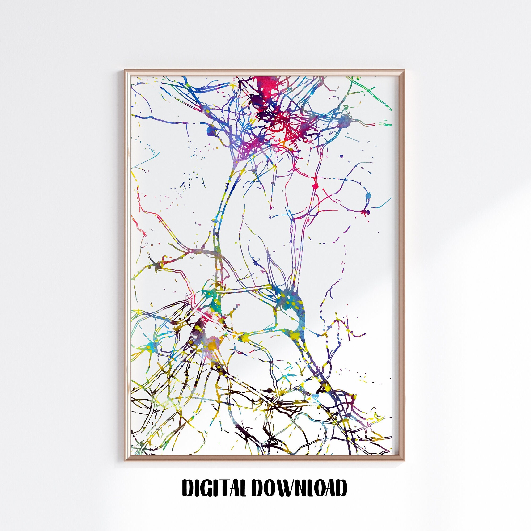 Human Cells Anatomy and Cell Biology Neurology Poster Neuron | Etsy