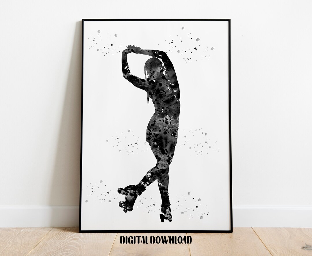 Roller Skating Girl Rollerblading Rollerblader Sport Poster - Etsy