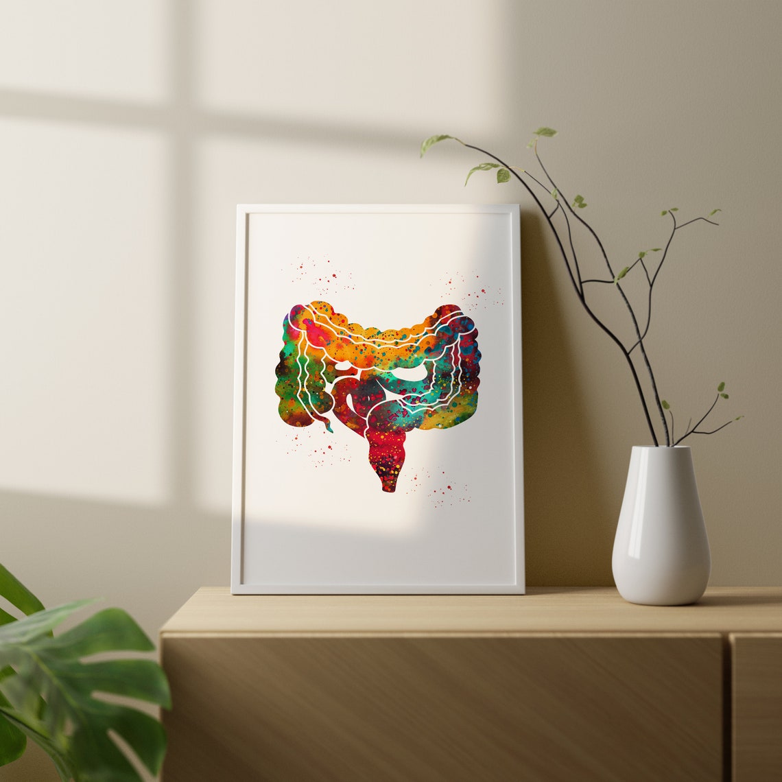 Large and Small Intestine Poster Medical Science Watercolor - Etsy