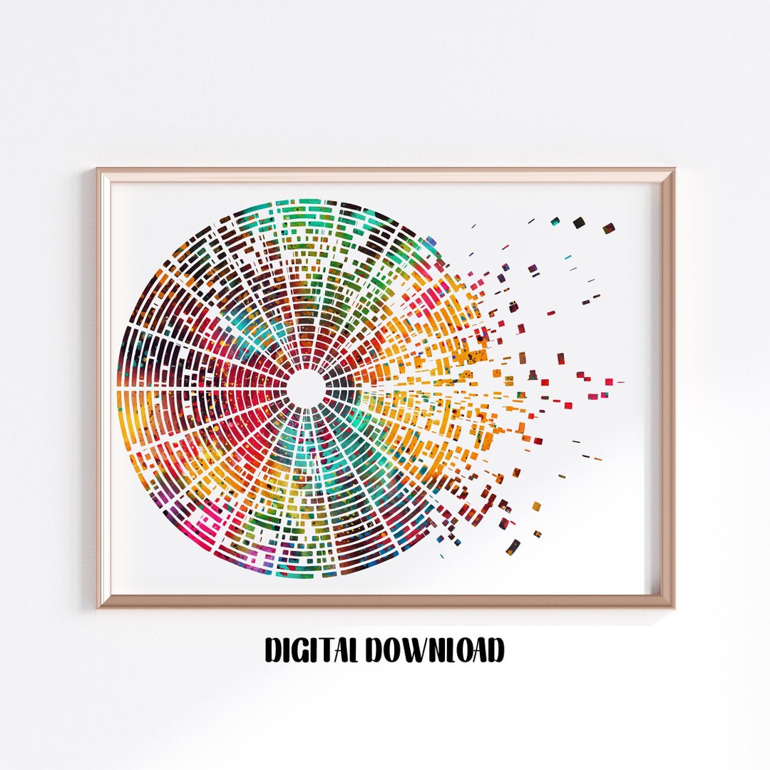 DNA Genome Sequence Poster Medical Science Watercolor Digital Printable ...