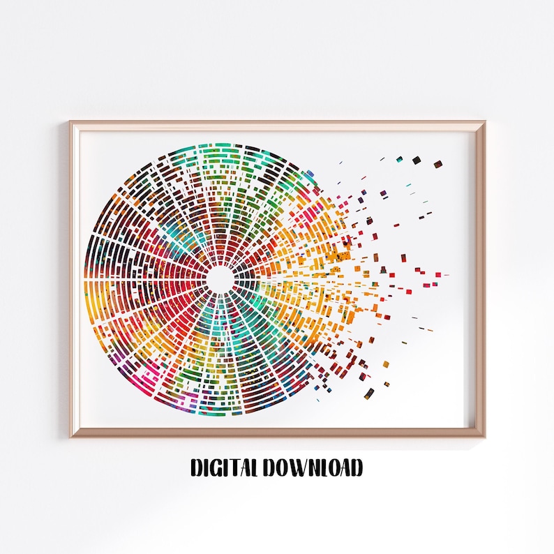 DNA Genome Sequence Poster Medical Science Watercolor Digital - Etsy