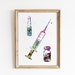 Syringe and Medicine Vials Doctor and Pharmacy Art Biology Poster ...