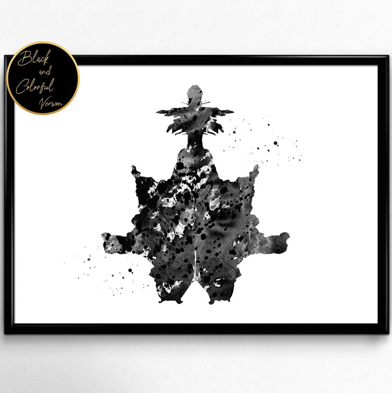 Rorschach inkblot test Card 6 psychological test Rorschach | Etsy