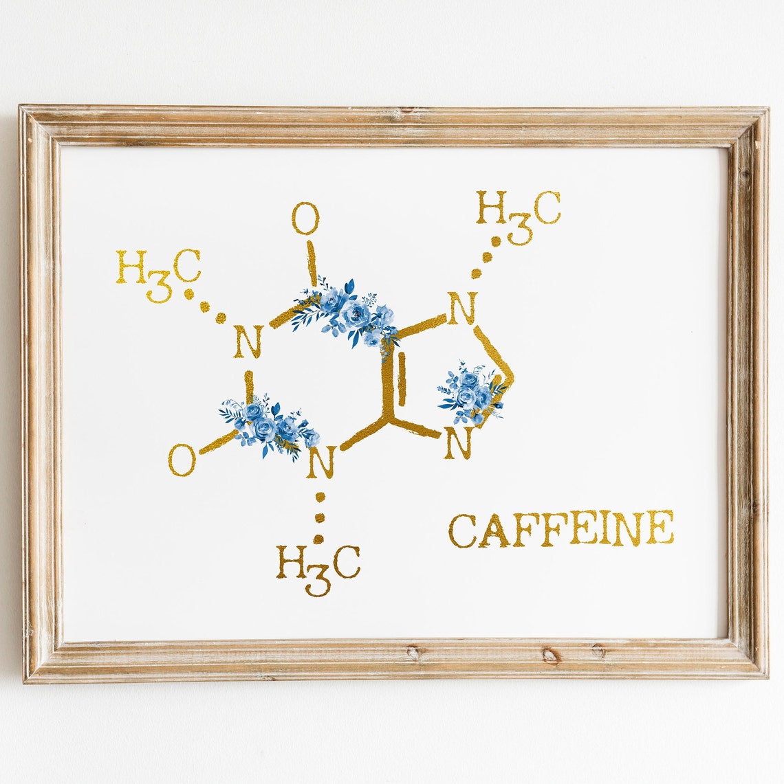 Caffeine Molecule Symbol Nerd Art Science Biology Chemistry - Etsy