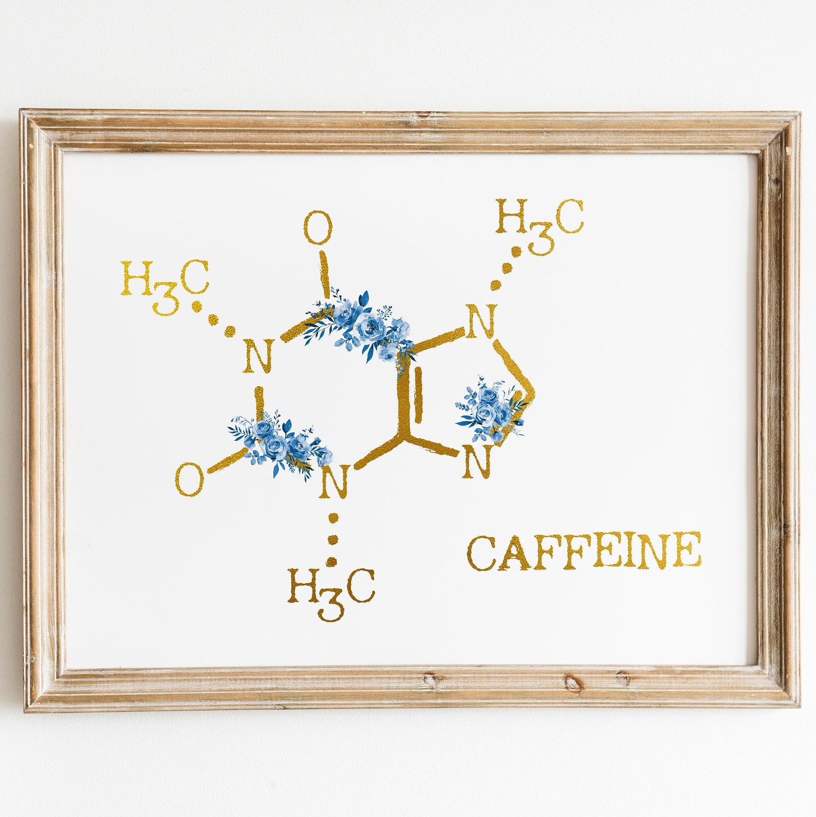 Caffeine Molecule Symbol Nerd Art Science Biology Chemistry - Etsy