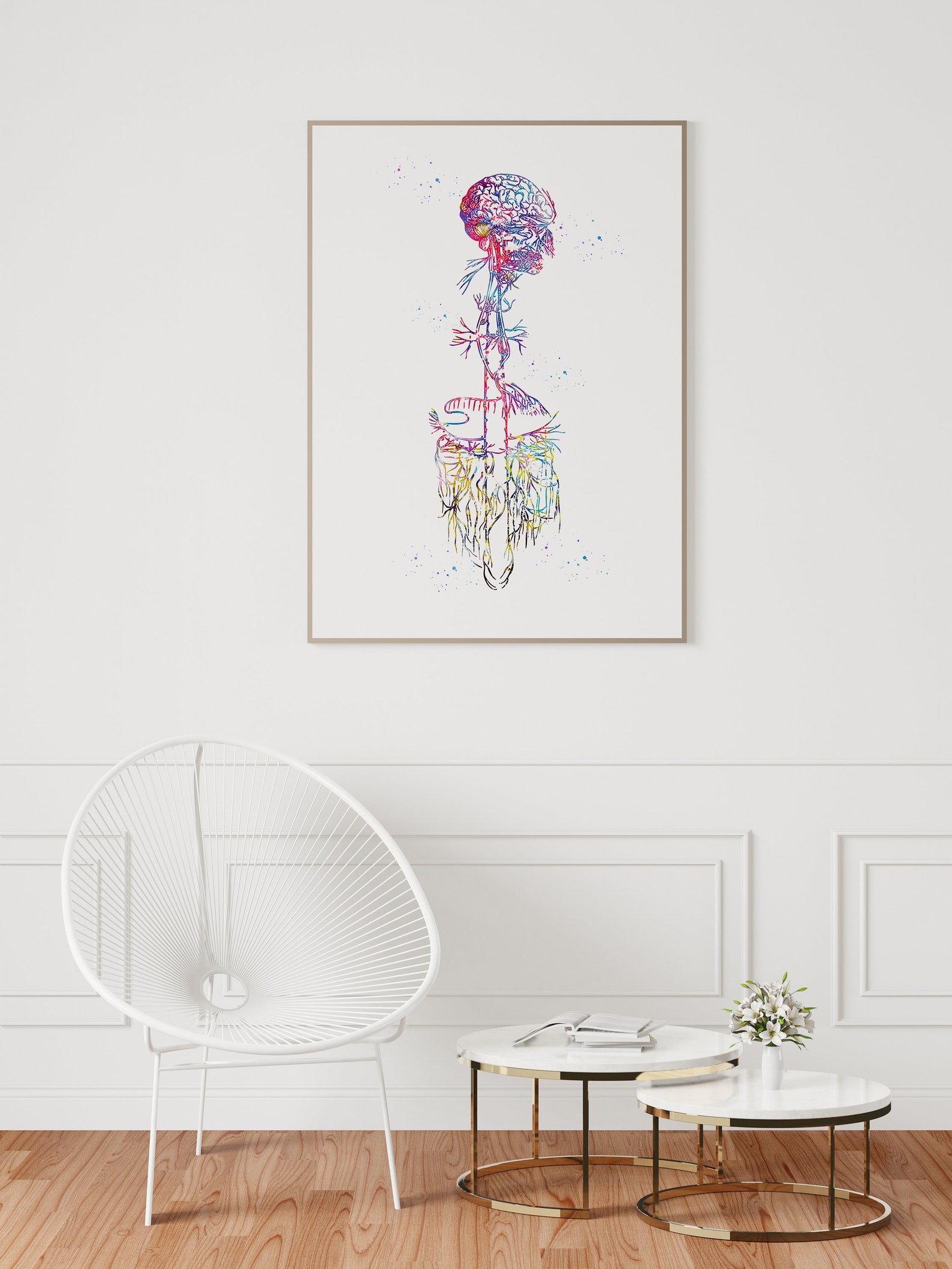 Vagus Nerve Art Parasympathetic Nervous System Poster Medical Science ...