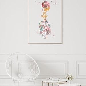 Vagus Nerve Art Parasympathetic Nervous System Poster Medical Science ...