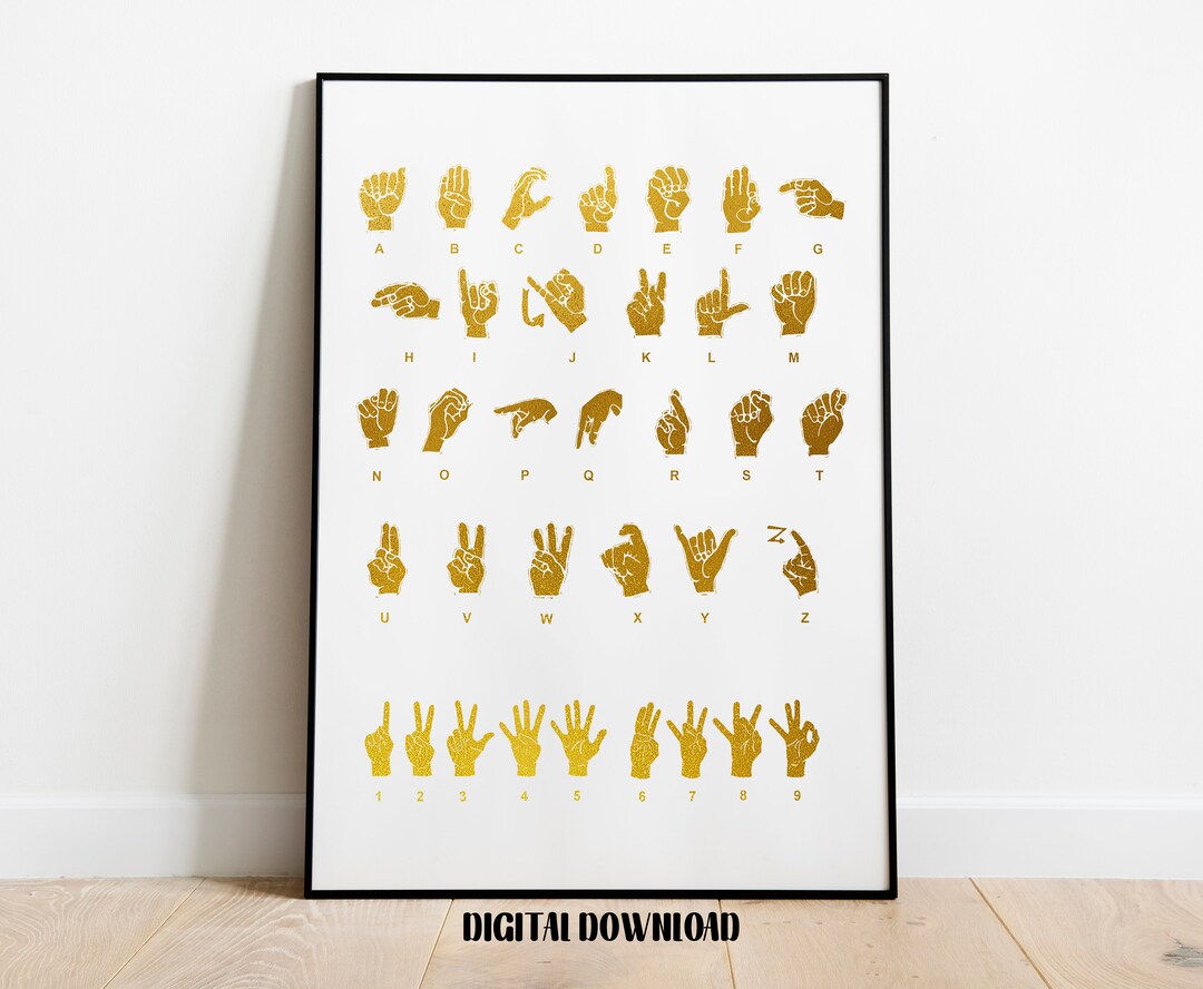 Sign Language Alphabet American Sign Language ASL Manual Alphabet ...