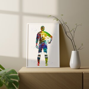 Soccer Player Goalkeeper Personalized Art Custom Name and Number Sport ...