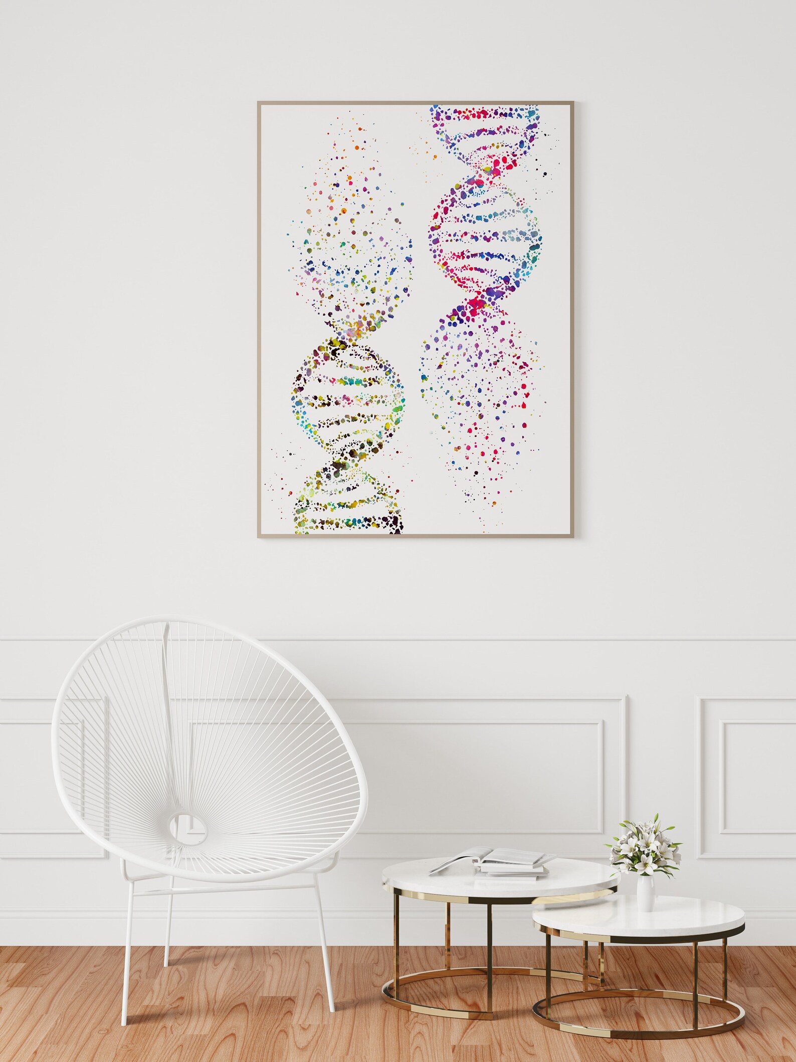 DNA Double Helix Genetic Science Abstract Biology Poster - Etsy