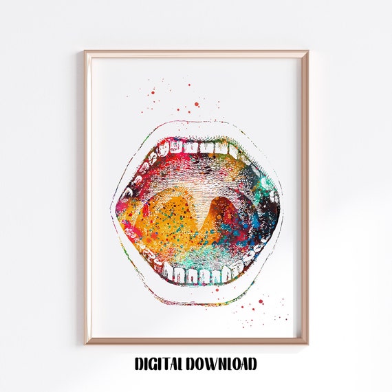 Human Mouth Anatomy Oral Cavity Poster Medical Science | Etsy Australia