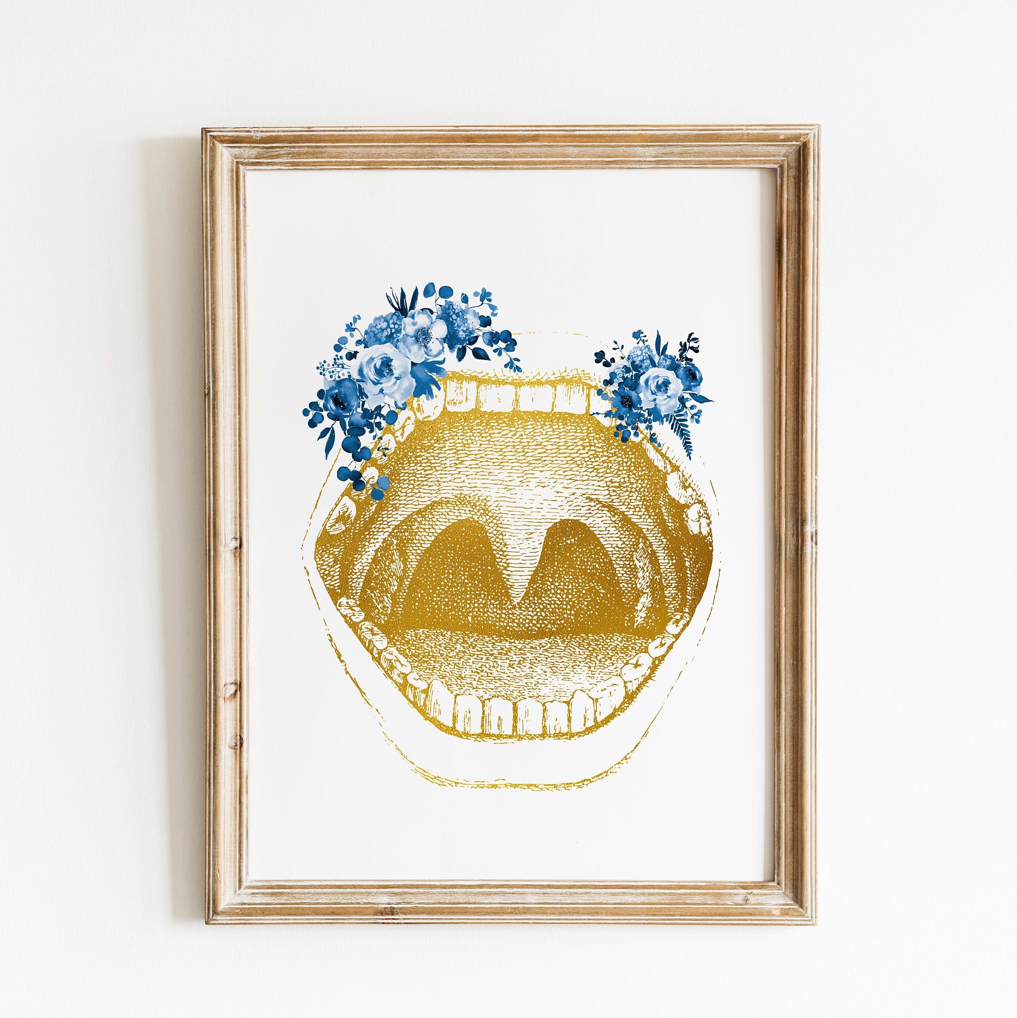 Human Mouth Anatomy Oral Cavity Poster Floral Flowers Medical - Etsy