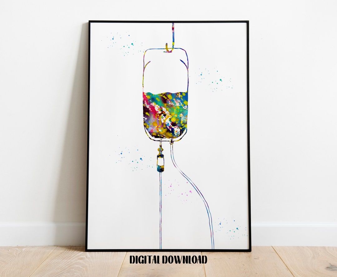 IV Bag Infusion Procedure Solution Bag Medical Nurse Practitioner Gift ...