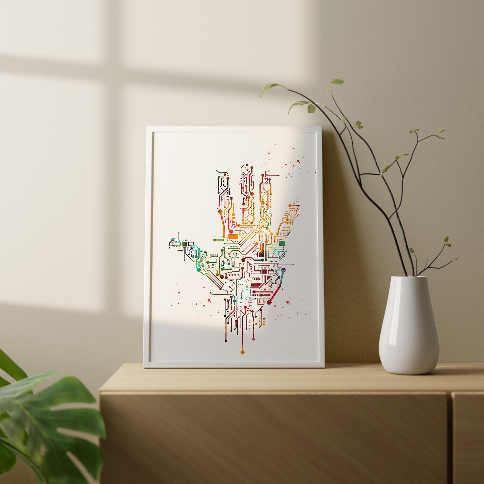 Circuit Hand Computer Science Art Electronic Hand Poster | Etsy