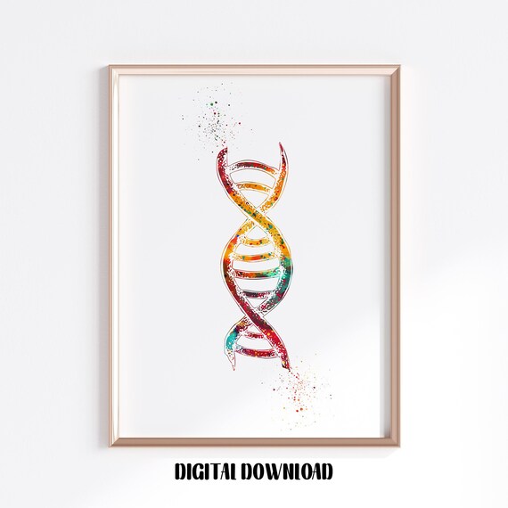 DNA Double Helix Genetic Science Abstract Biology Poster - Etsy
