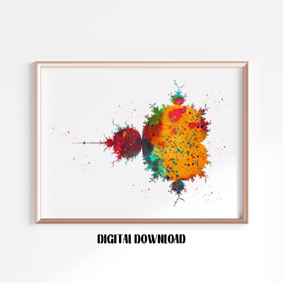 Mandelbrot Set Fibonacci Sequence Poster Science Watercolor - Etsy