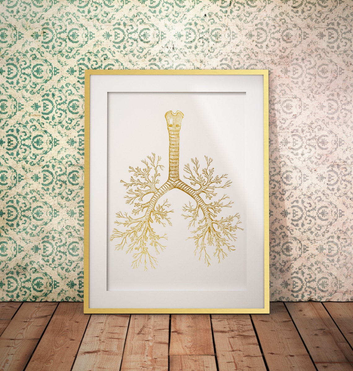 Bronchial Tree Lungs Art Anatomy Alveolar Respiratory System | Etsy