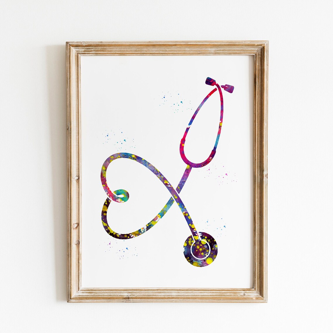 Stethoscope Anatomy Heart Shaped Stethoscope Poster Medical Science ...