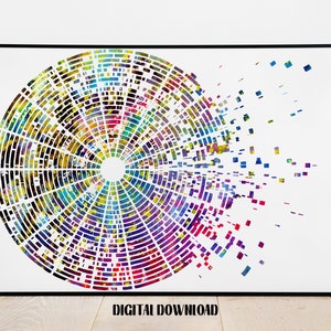 DNA Genome Sequence Poster Medical Science Watercolor Digital Printable ...