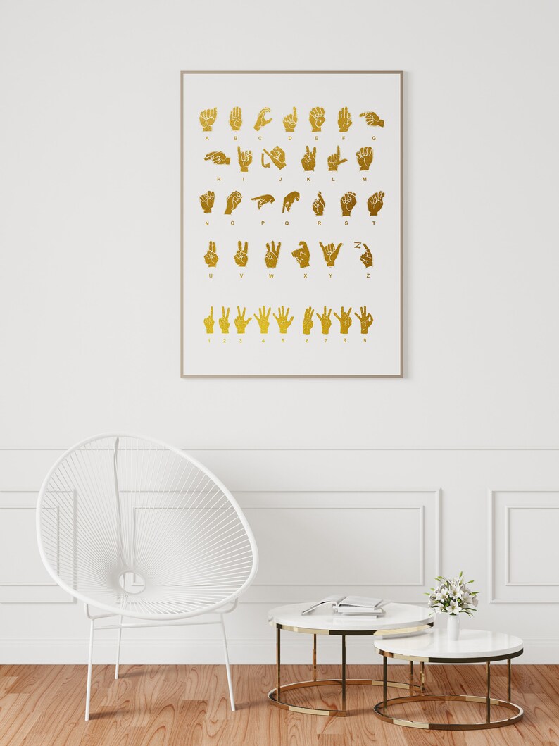 Sign Language Alphabet American Sign Language ASL Manual - Etsy