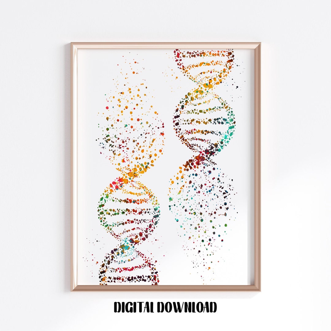 DNA Double Helix Genetic Science Abstract Biology Poster Medical ...