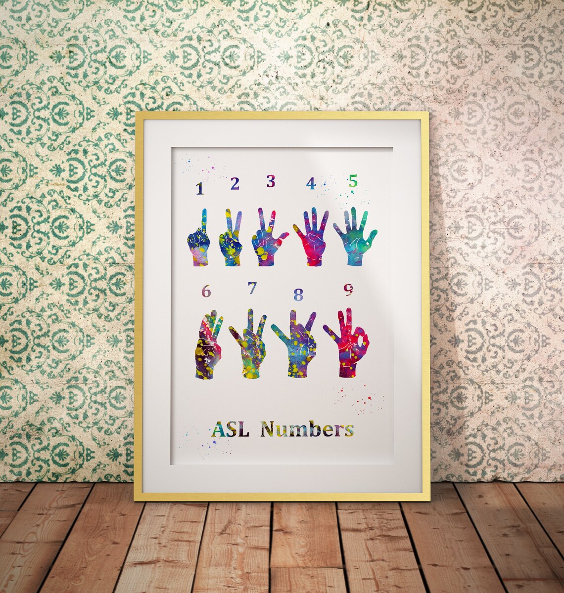 ASL Sign Language Number Alphabet American Sign Language | Etsy