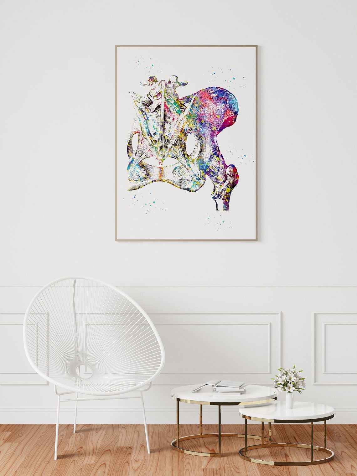 Hip Bone Ligaments and Joint Poster Medical Science Watercolor | Etsy