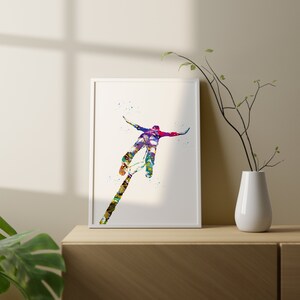 Bungee Jumping Man Sport Poster Watercolor Art Digital - Etsy