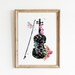 Violin Musical Instrument Poster Watercolor Digital Printable - Etsy